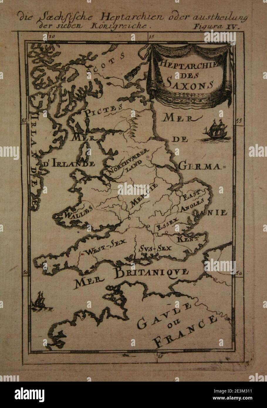 Saxon england map hi-res stock photography and images - Alamy