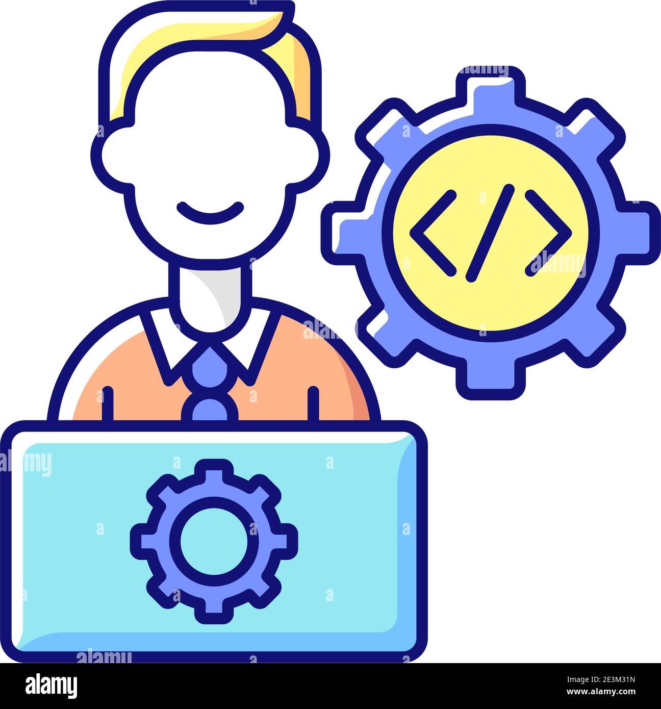 IT department RGB color icon Stock Vector Image & Art - Alamy