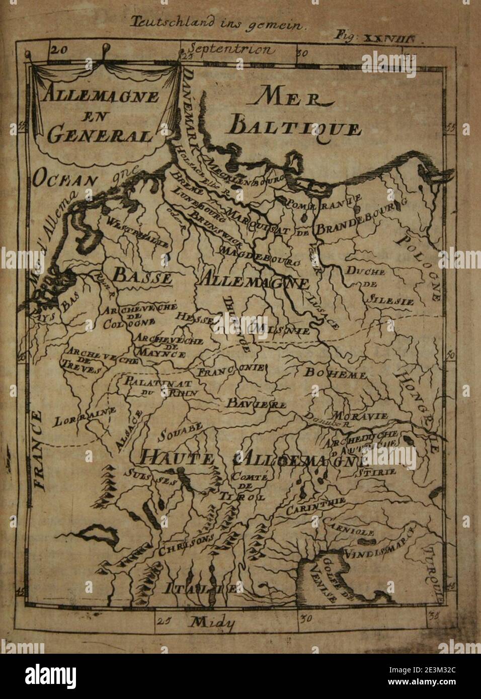 Map of Germany, 1685 Stock Photo - Alamy