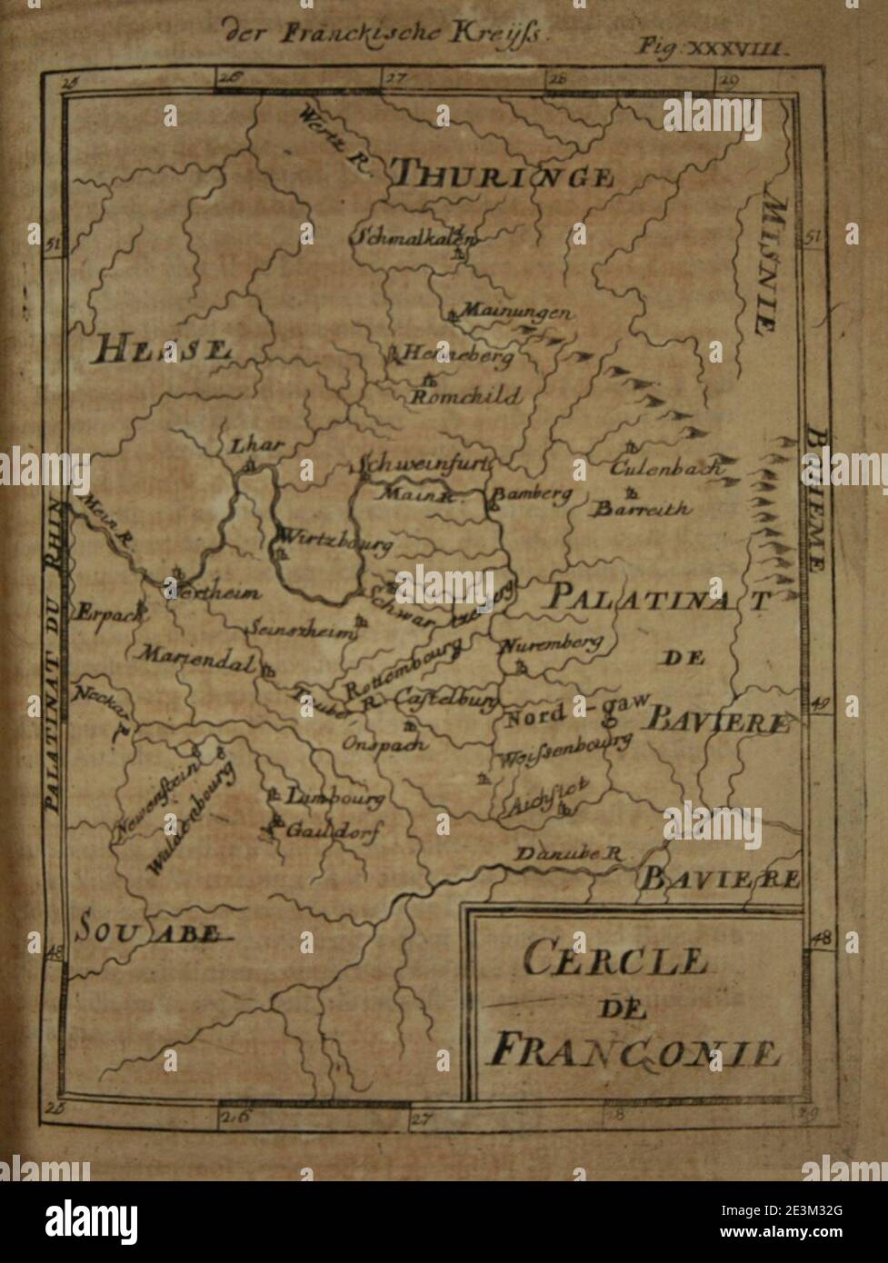 Map of franconia hi-res stock photography and images - Alamy