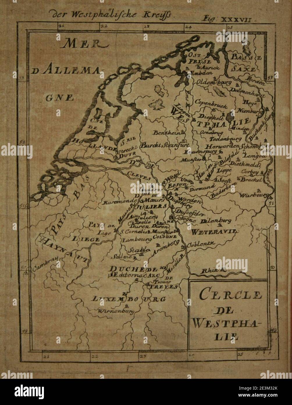 Map of westphalia hi-res stock photography and images - Alamy