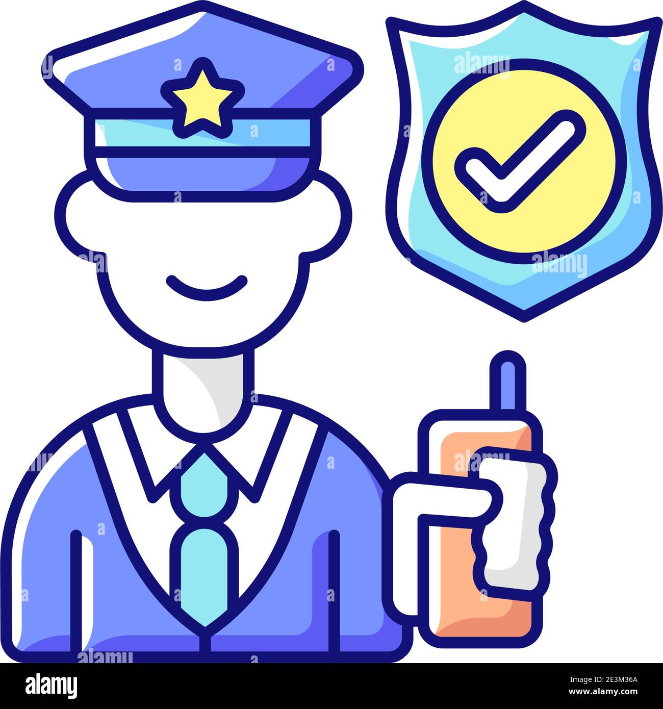 Service staff RGB color icon Stock Vector Image & Art - Alamy
