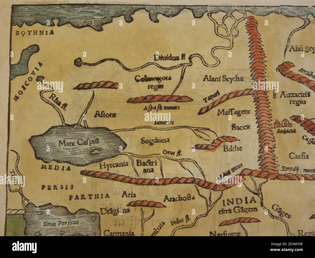Map of Asia (1569) North West Stock Photo - Alamy