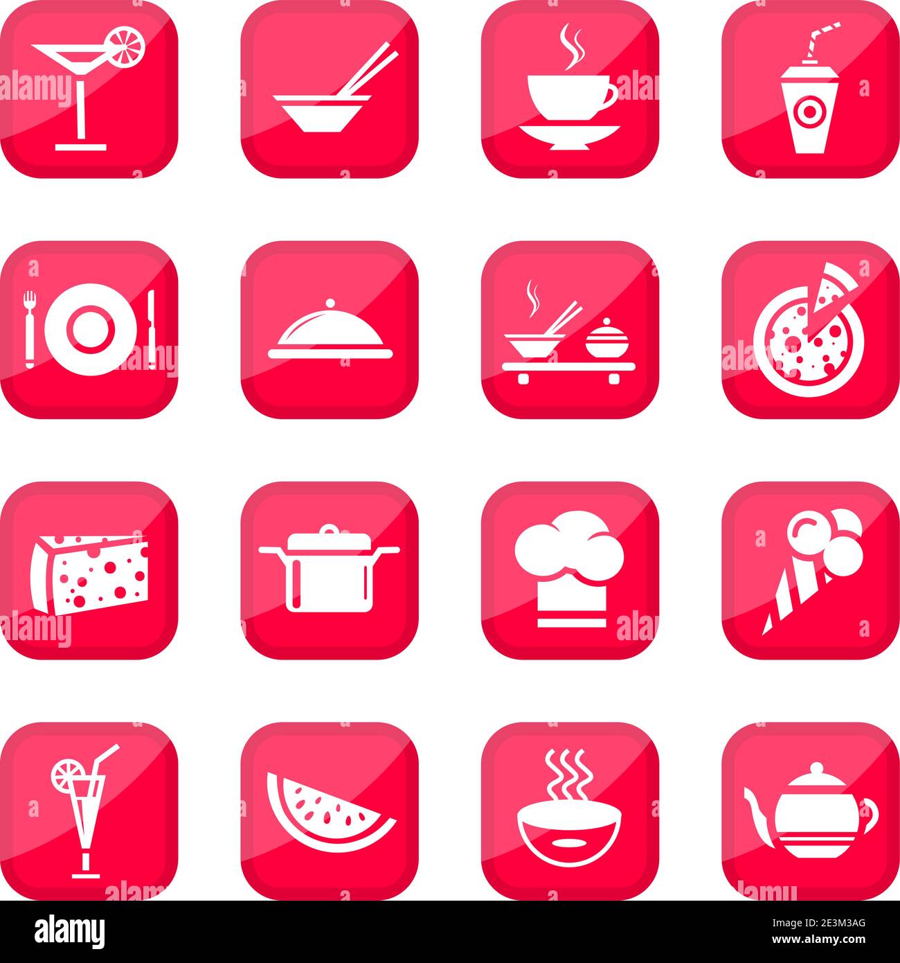 Food Vector Icon Set for web and mobile. All elements are grouped Stock ...