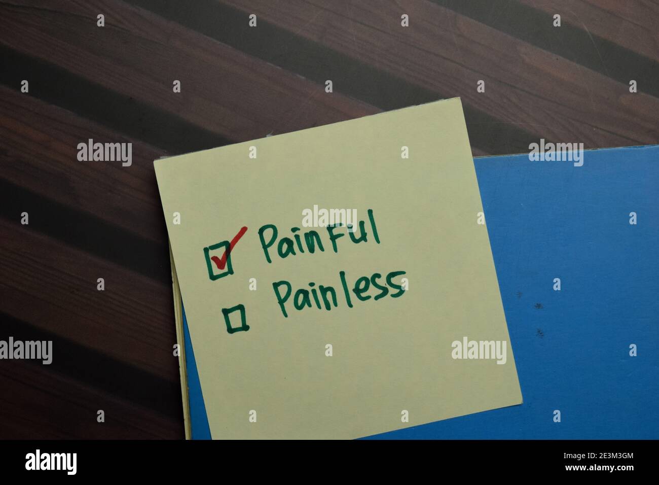 Painful and Painless write on sticky notes and supported by additional ...