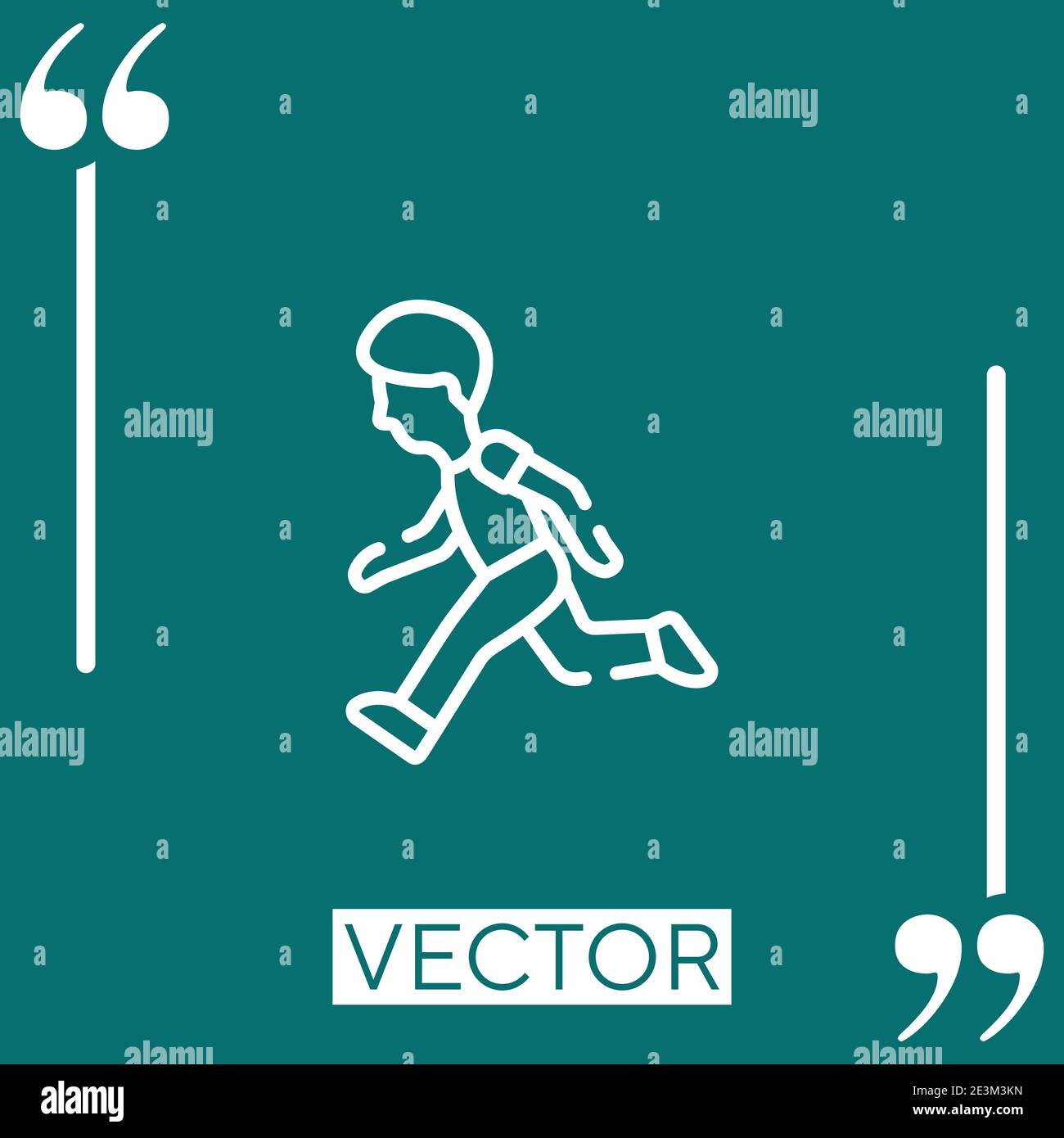 run vector icon Linear icon. Editable stroke line Stock Vector Image ...