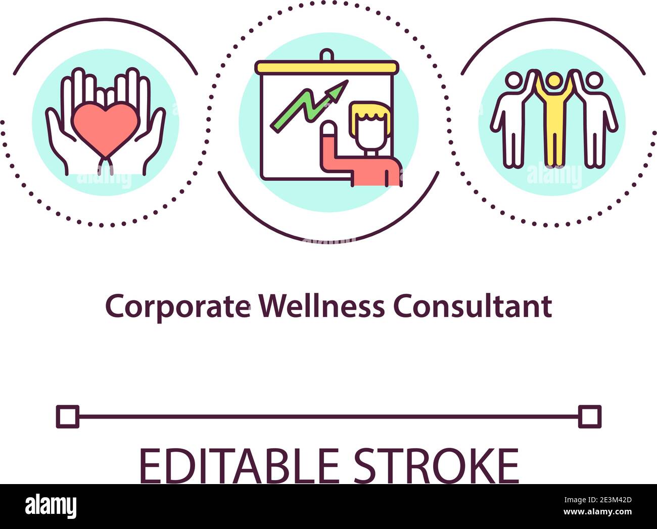 Employee wellbeing corporate wellness office Stock Vector Images - Alamy
