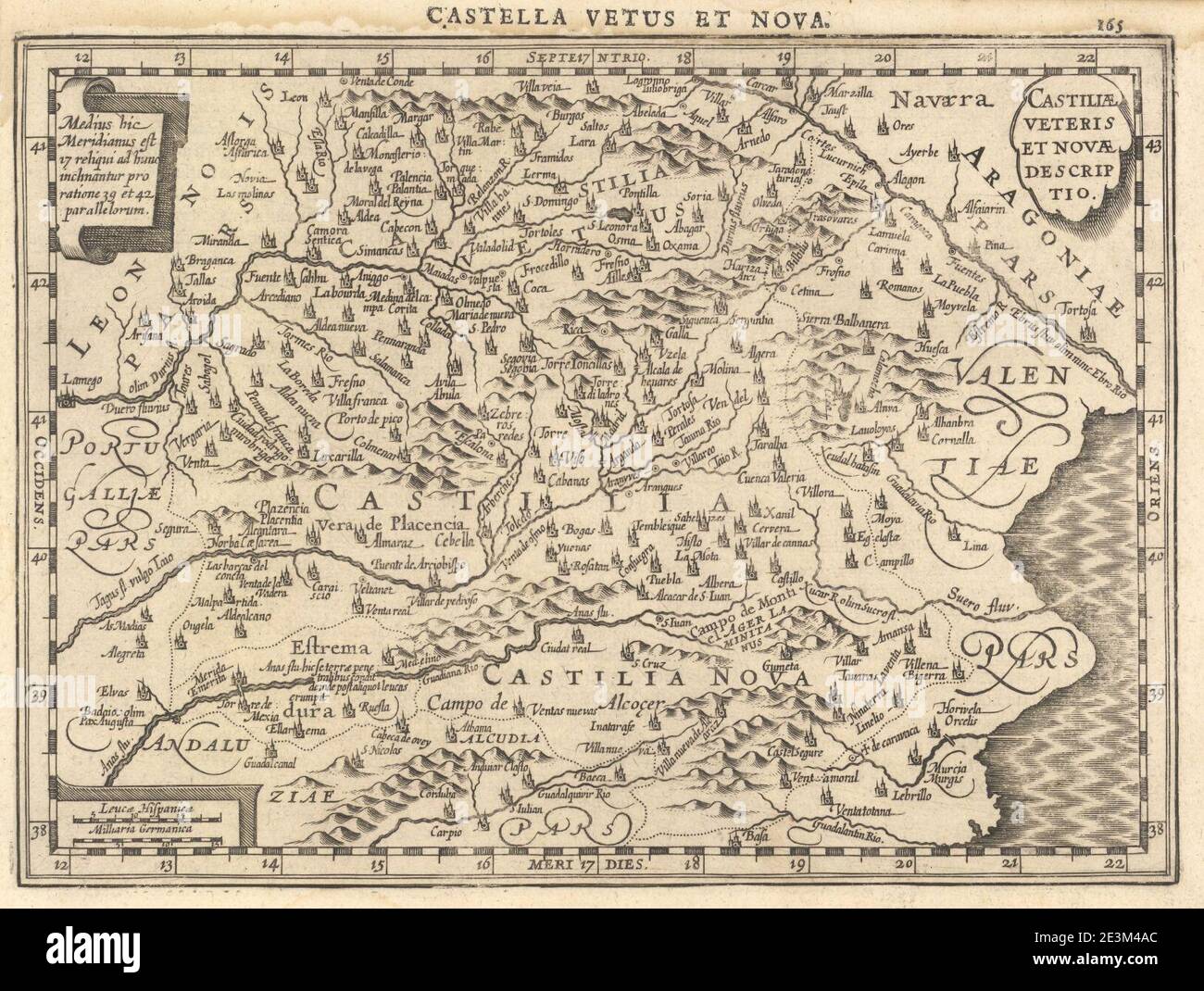 MAPA DE CASTILLA EN 1606 Stock Photo - Alamy