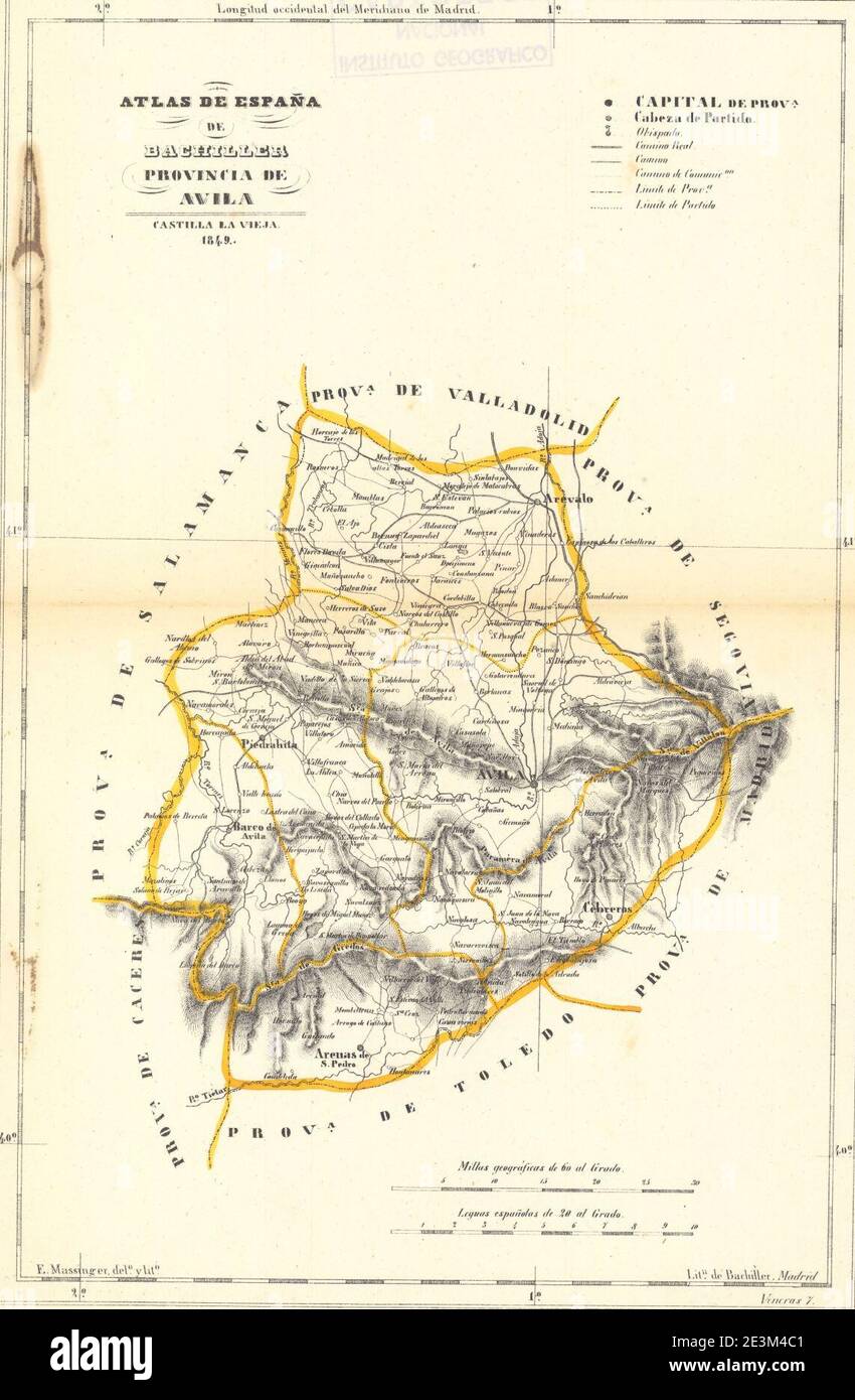 Mapa de avila hi-res stock photography and images - Alamy
