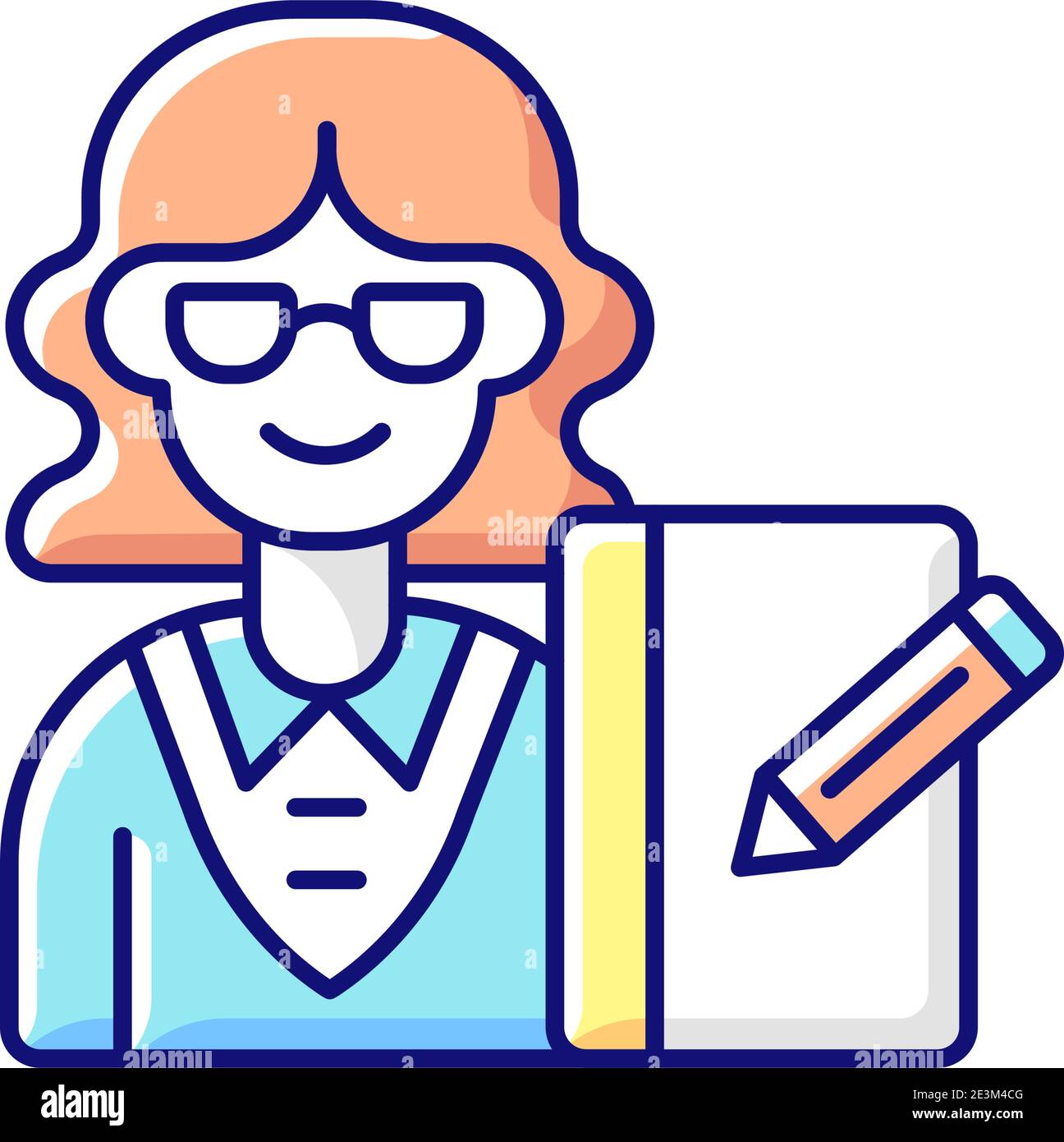 Secretary RGB color icon Stock Vector Image & Art - Alamy