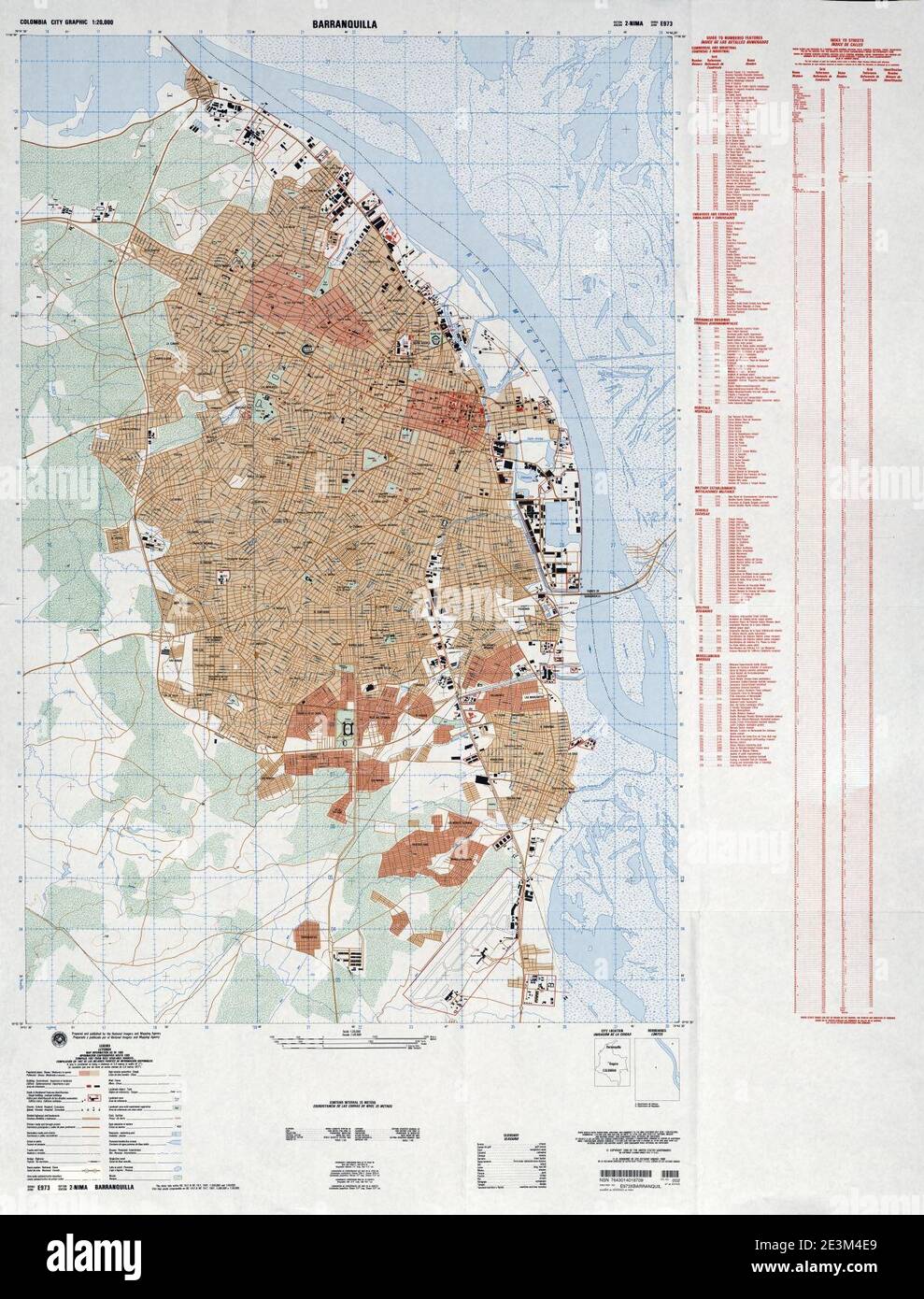 Map of Barranquilla - 1997 Stock Photo - Alamy