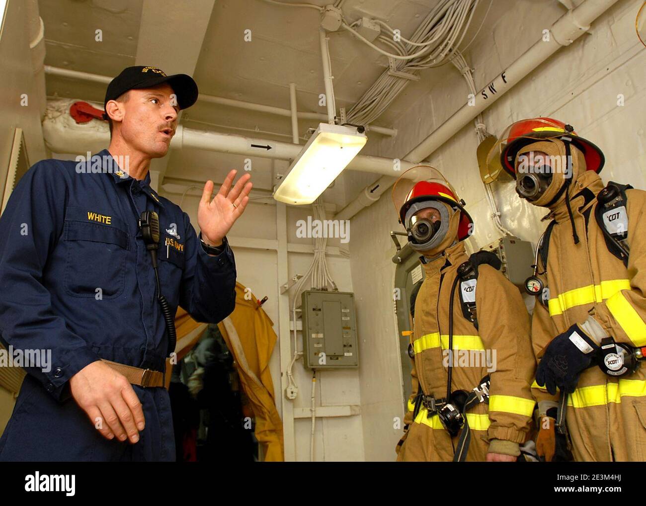 Maintenance, safety, drills aboard USS Theodore Roosevelt Stock Photo ...