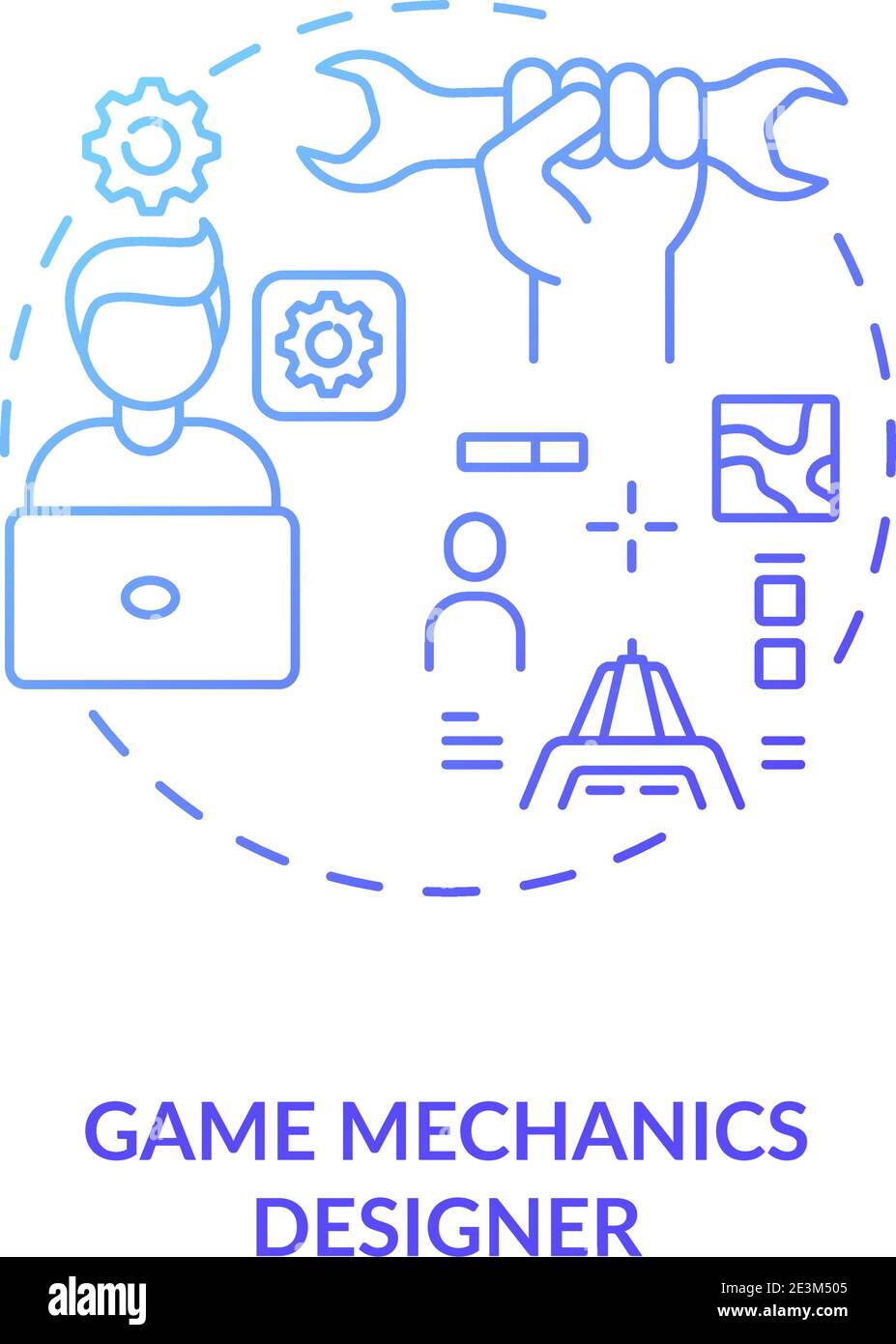 Game mechanics designer concept icon Stock Vector Image & Art - Alamy