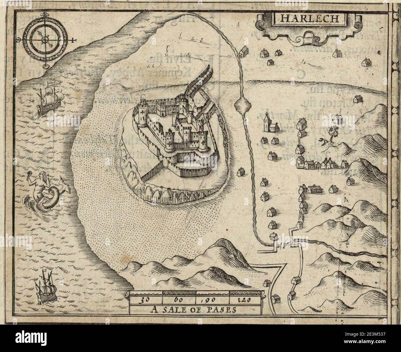 Map of Harlech 02373 Stock Photo - Alamy