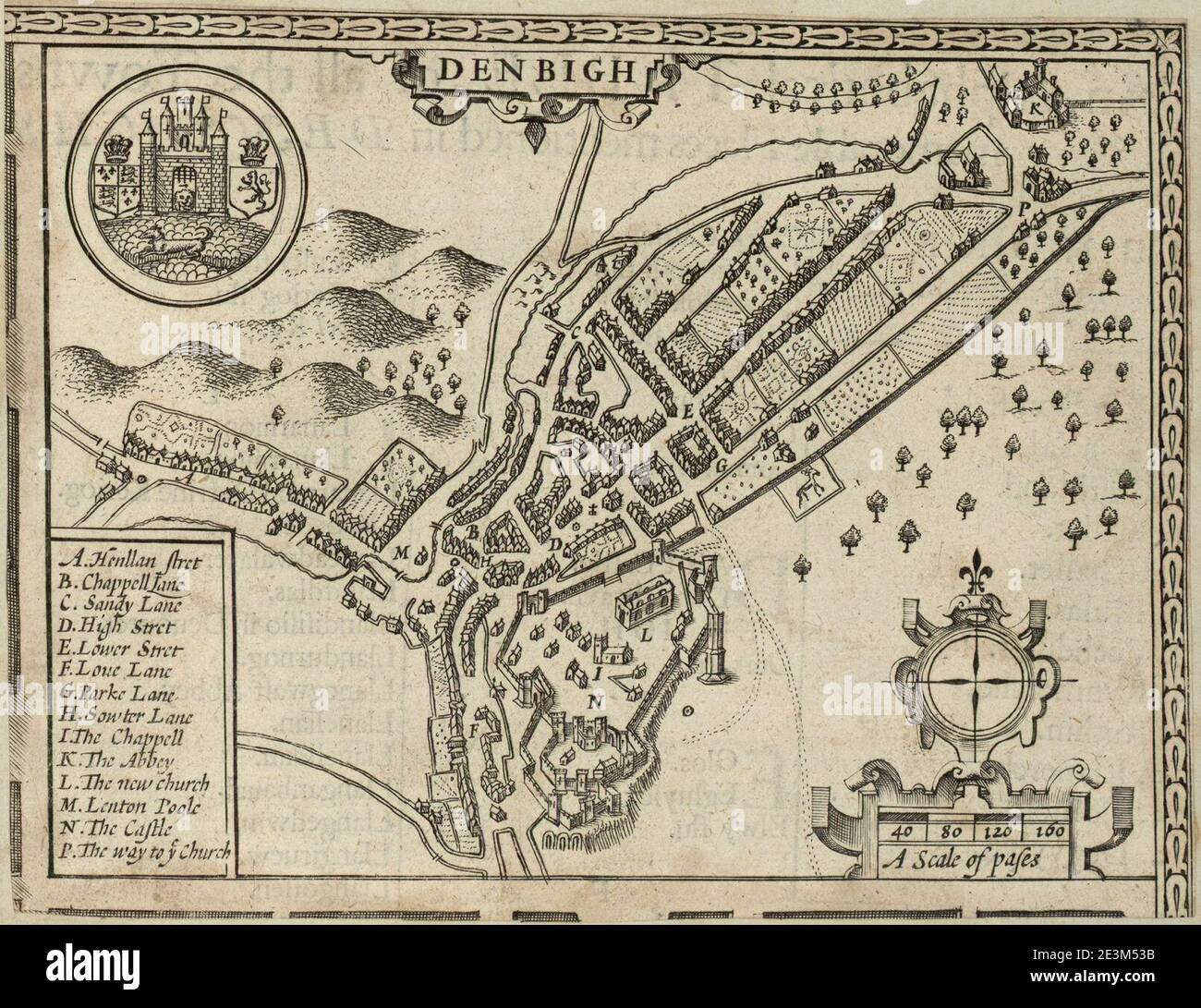 Map of Denby 02217 Stock Photo - Alamy