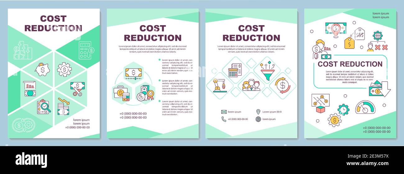 Cost reduction brochure template Stock Vector Image & Art - Alamy