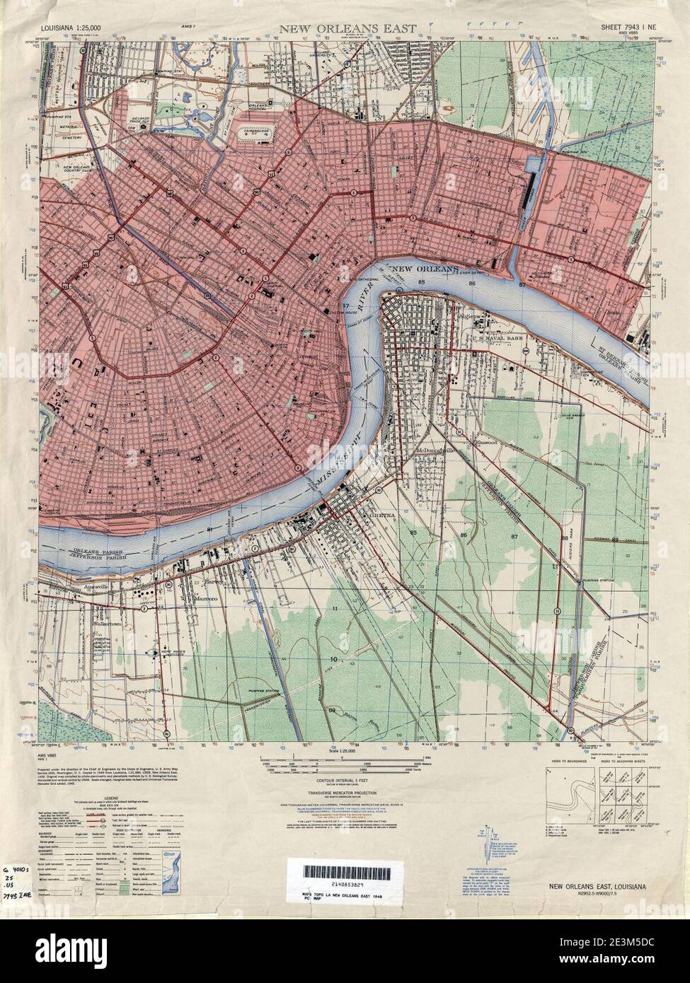 Map new orleans hi-res stock photography and images - Alamy