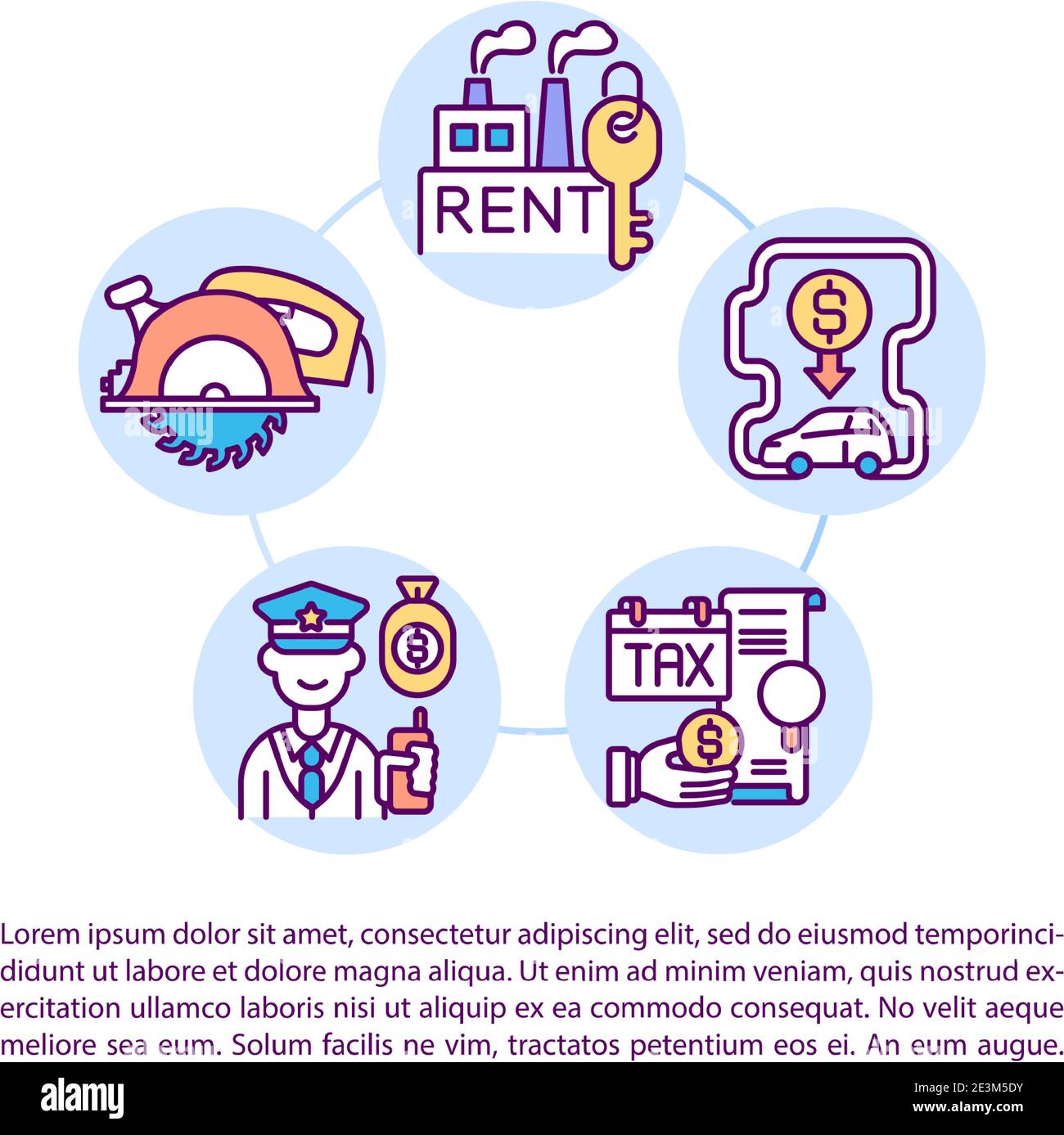 Manufacturing overheads concept icon with text Stock Vector Image & Art ...