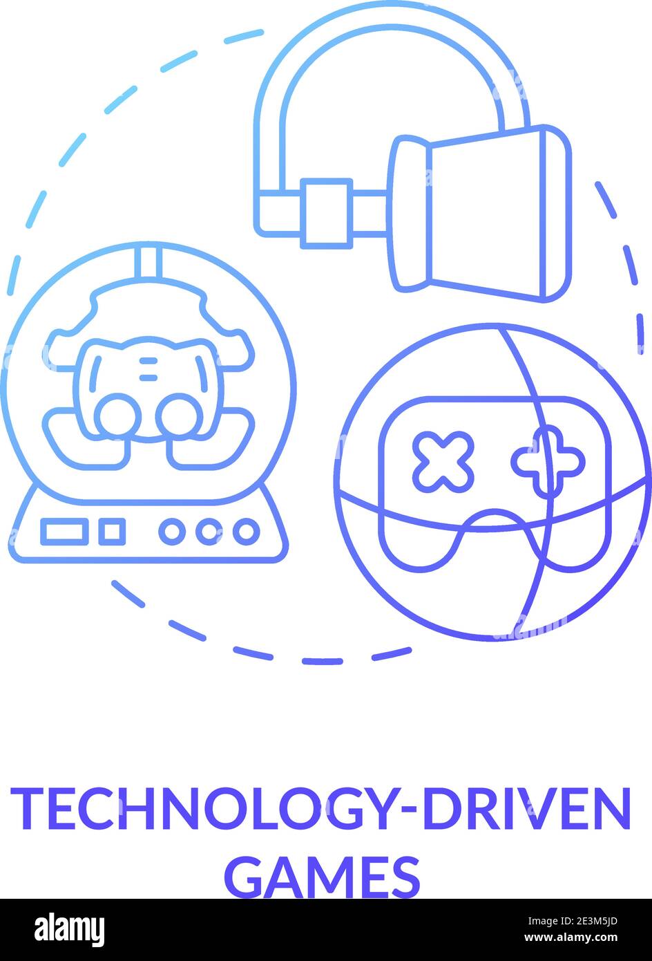 Technology driven games concept icon Stock Vector Image & Art - Alamy
