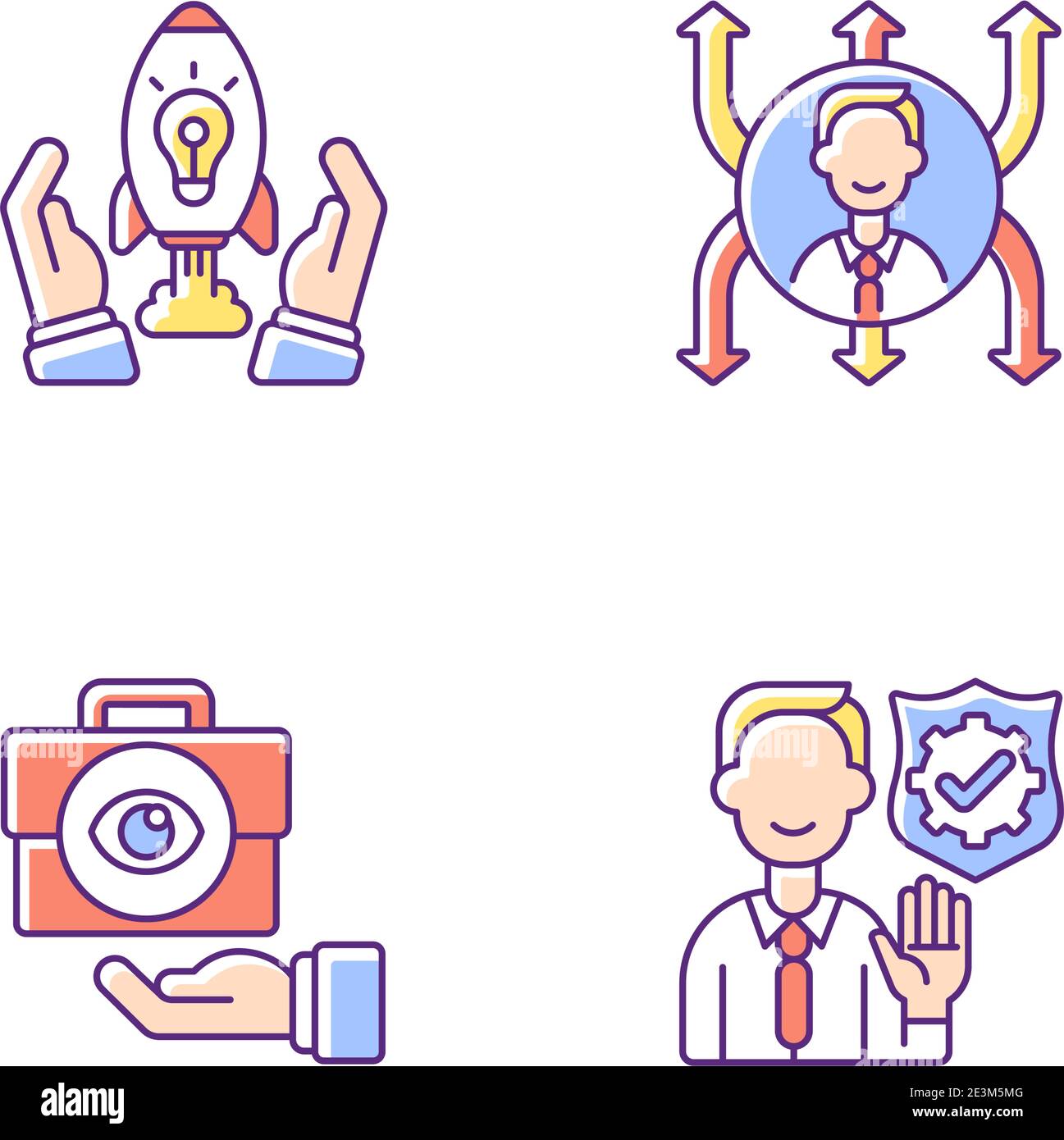Core values icons Cut Out Stock Images & Pictures - Alamy