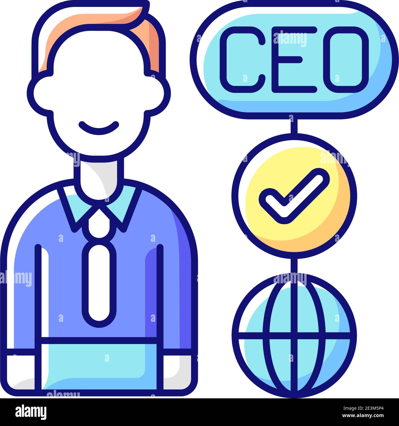 CEO RGB color icon Stock Vector Image & Art - Alamy