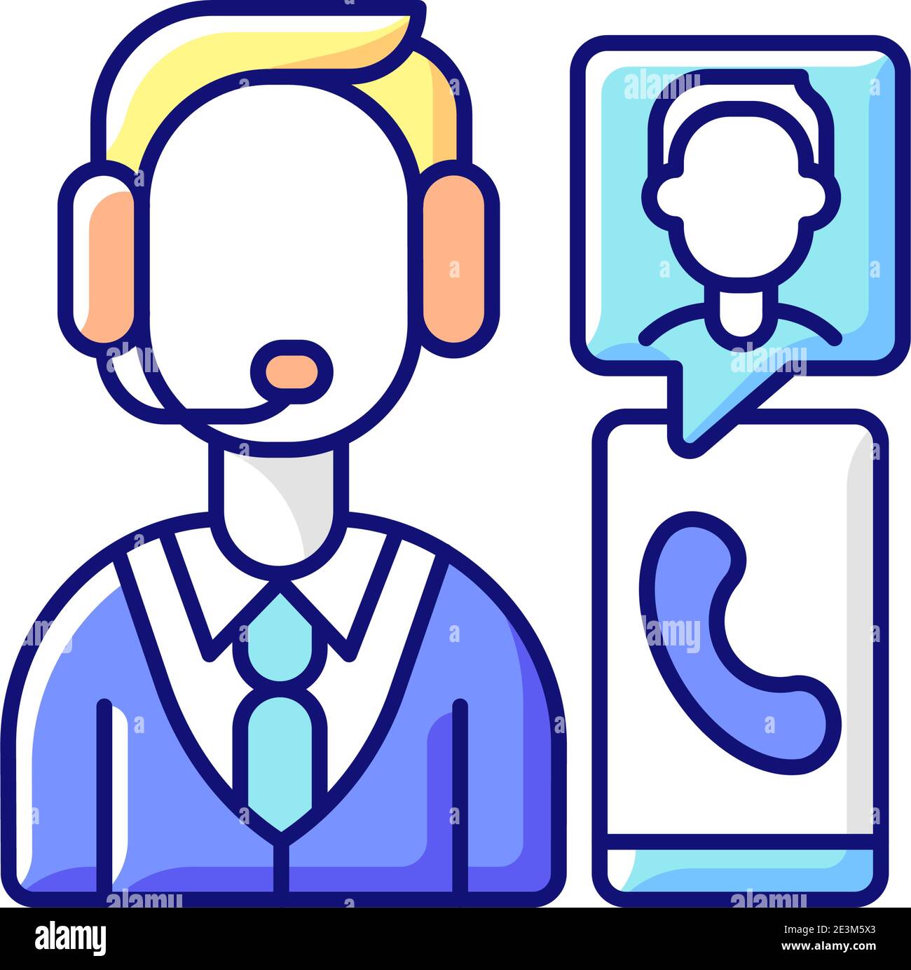 Customer service department RGB color icon Stock Vector Image & Art - Alamy