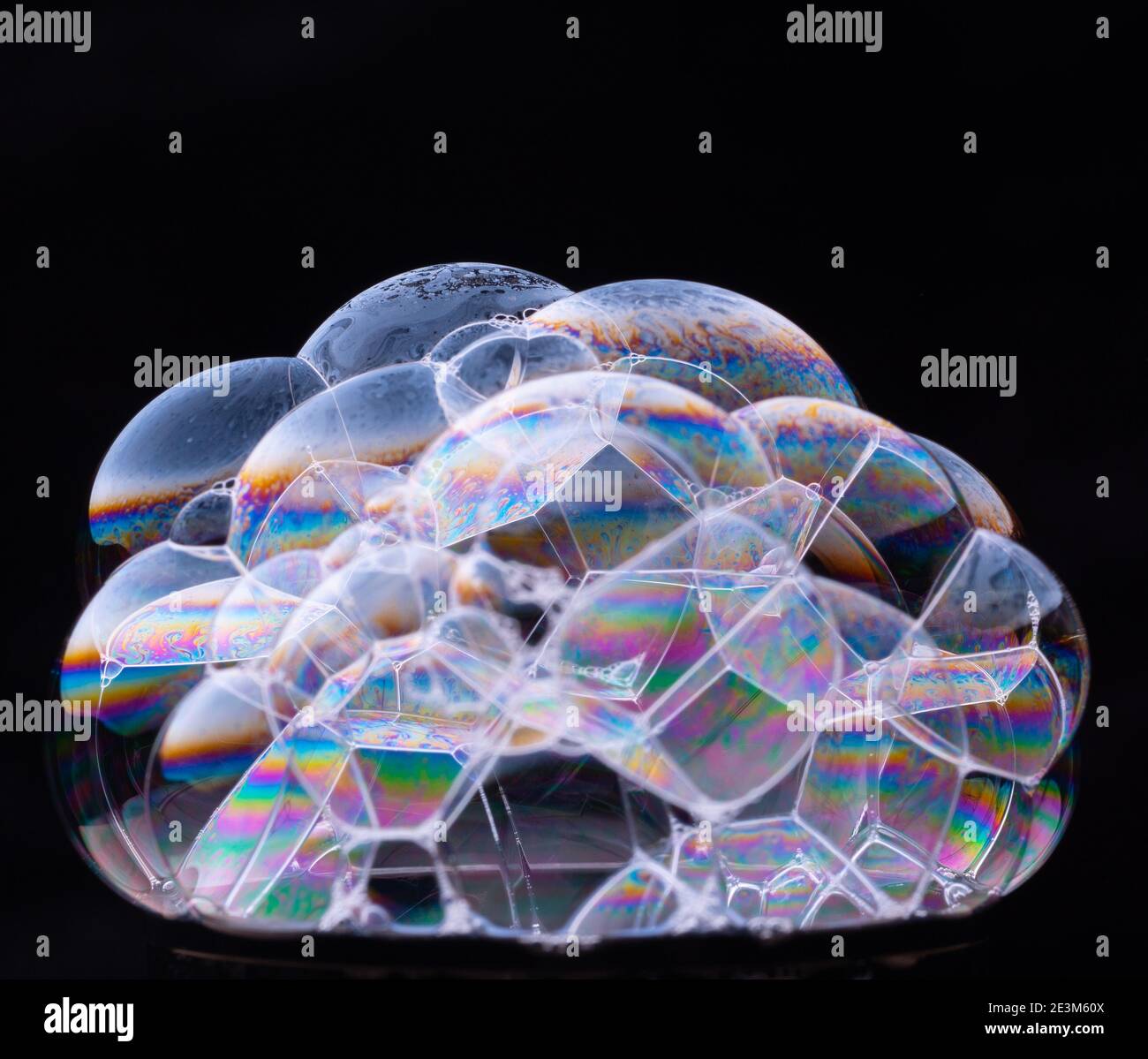 Structure of soap bubbles close up. Macro shot Stock Photo - Alamy