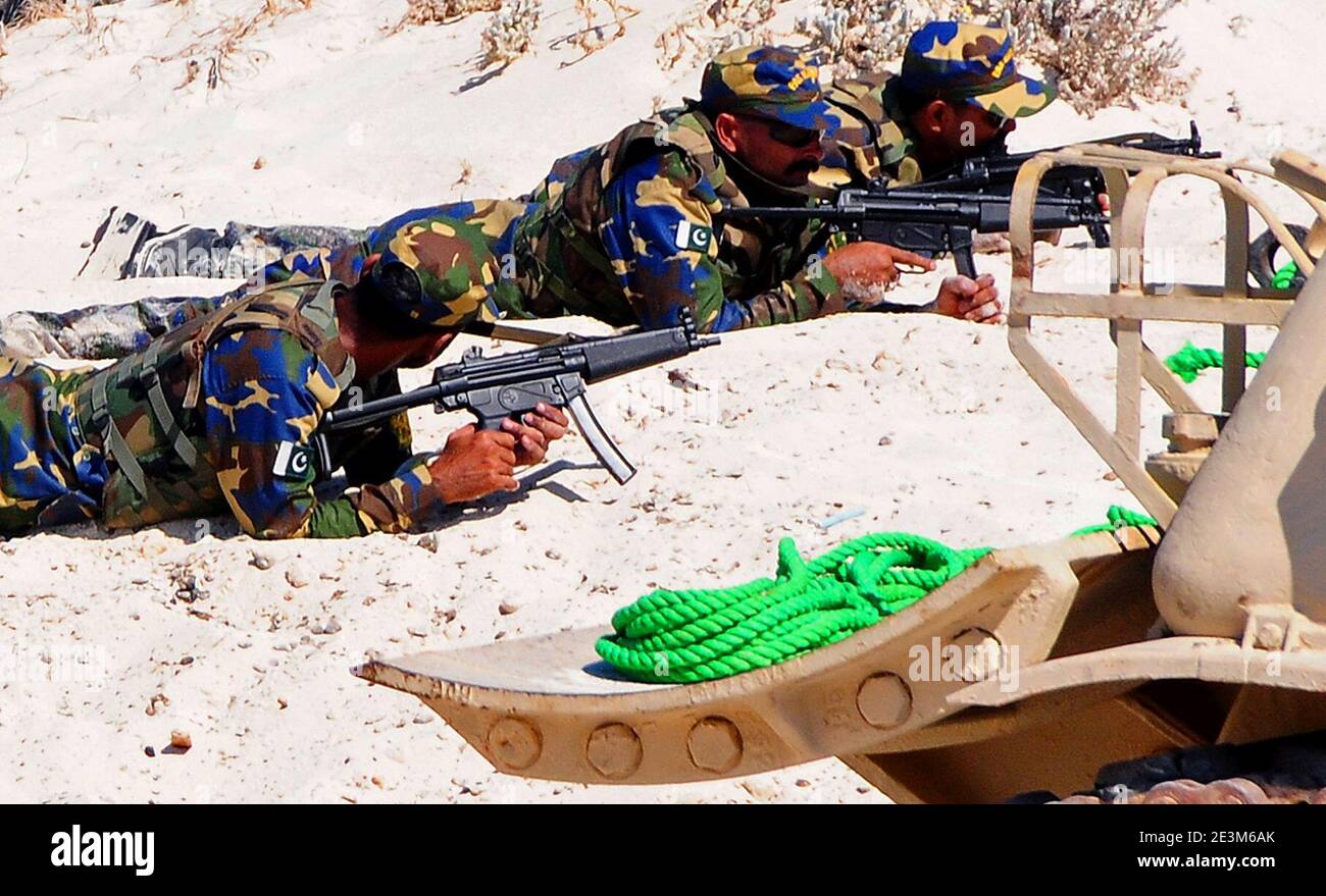 Marines from Pakistan, conduct an amphibious assault demonstration ...