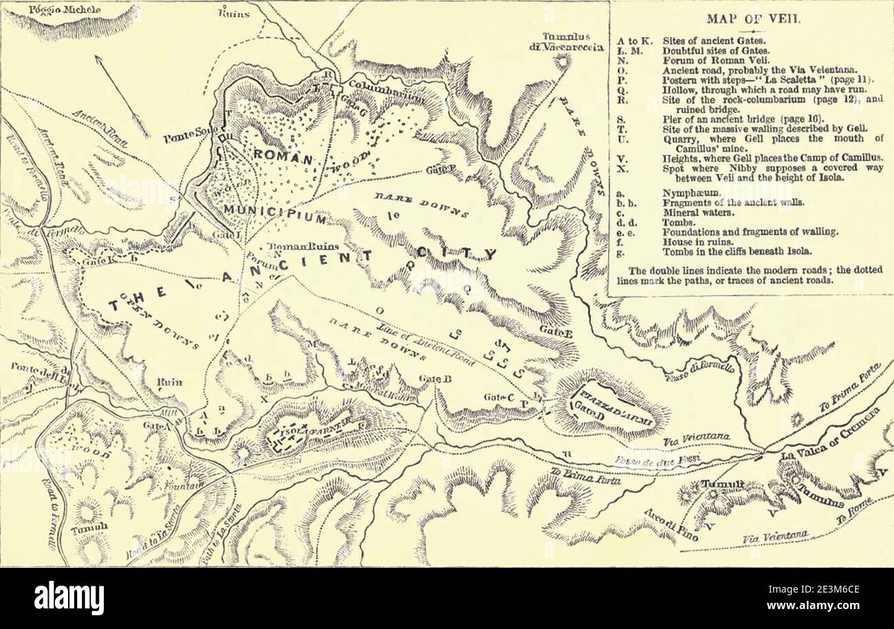 Map of Veii Stock Photo - Alamy