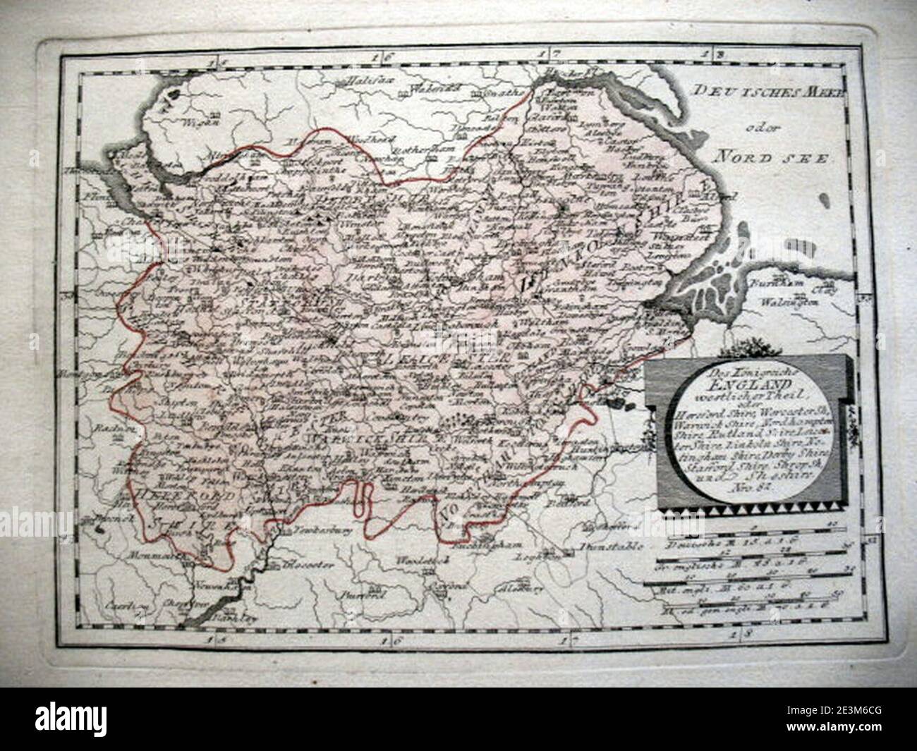 Map of England in 1791 by Reilly 082 Stock Photo - Alamy