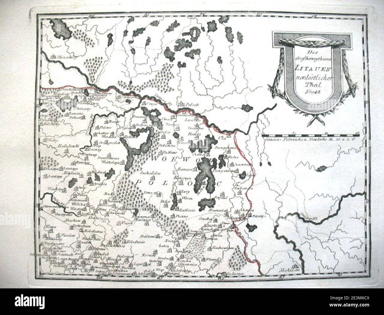 Map of Lithuania in 1791 by Reilly 048 Stock Photo - Alamy