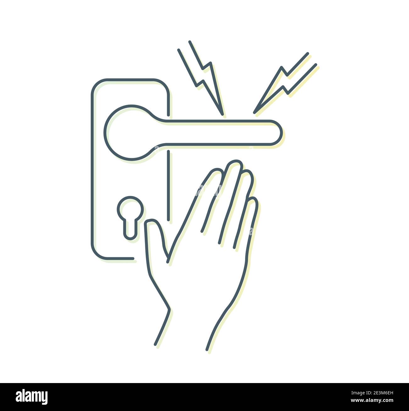 Avoid Touching Door Handle - Icon as EPS 10 File Stock Vector Image ...