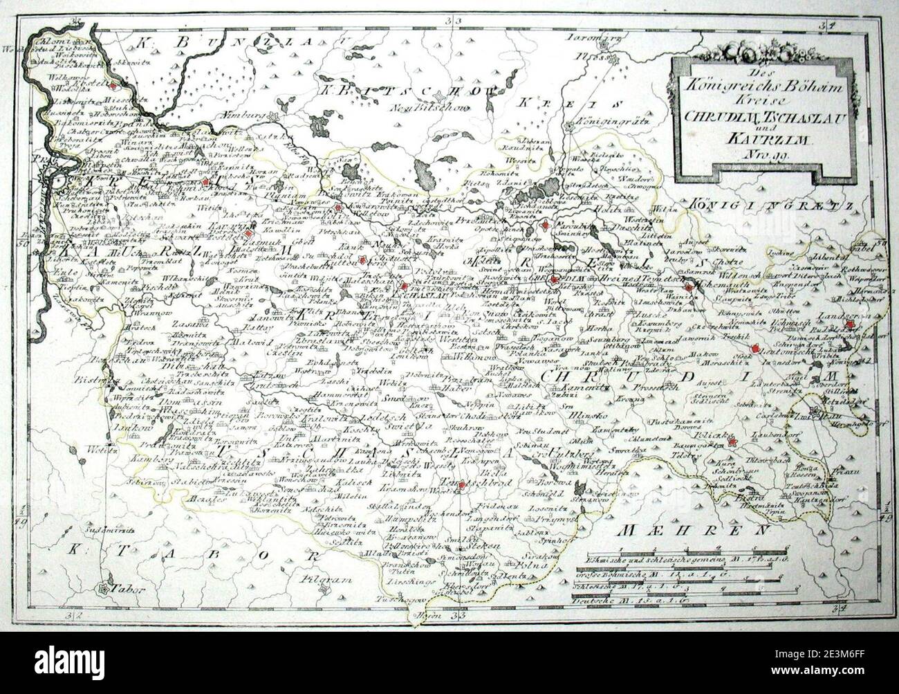 Map of Bohemia in 1791 by Reilly 099b Stock Photo - Alamy