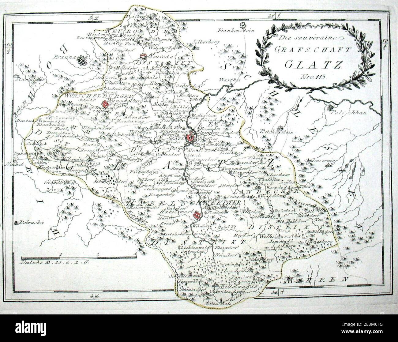 Map of Silesia in 1791 by Reilly 113 Stock Photo - Alamy
