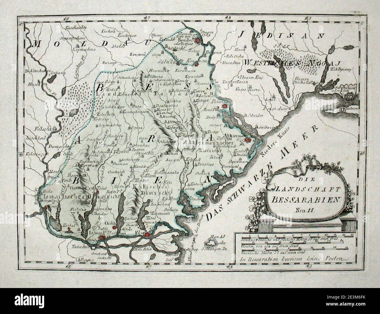 Map of Bessarabia in 1791 by Reilly 011 Stock Photo - Alamy