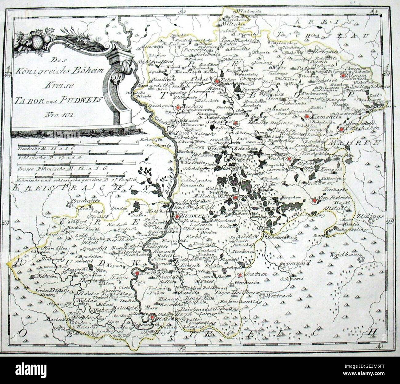 Map of Bohemia in 1791 by Reilly 102b Stock Photo - Alamy