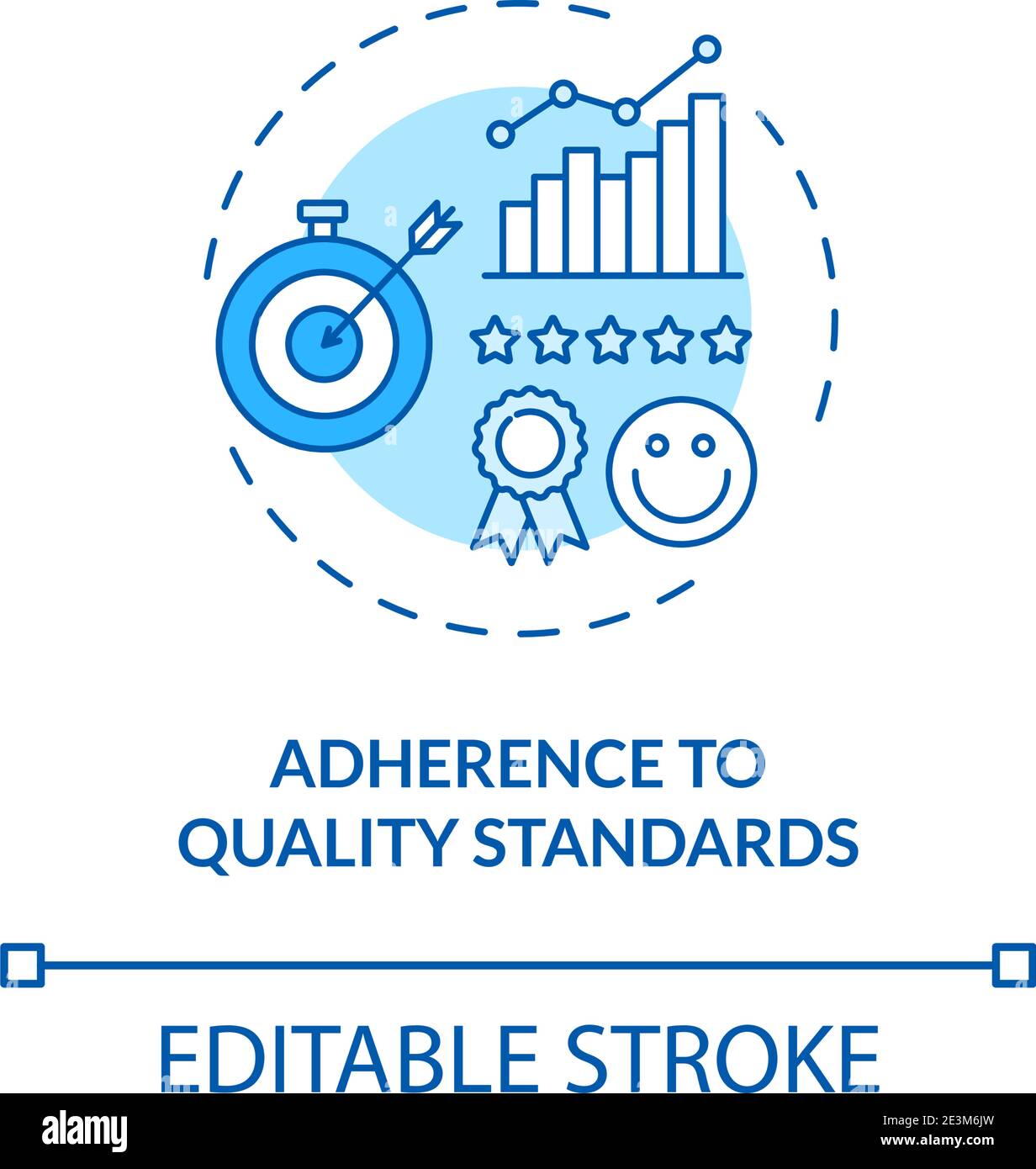 Adherence to quality standards concept icon Stock Vector Image & Art ...