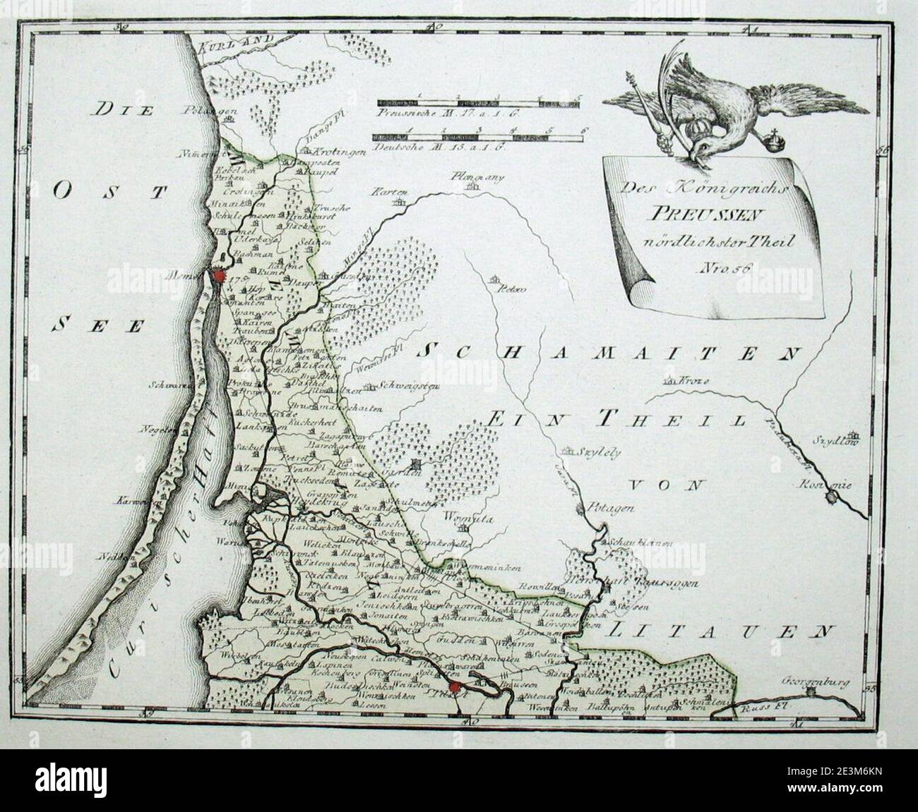 Map of Prussia in 1791 by Reilly 056 Stock Photo - Alamy