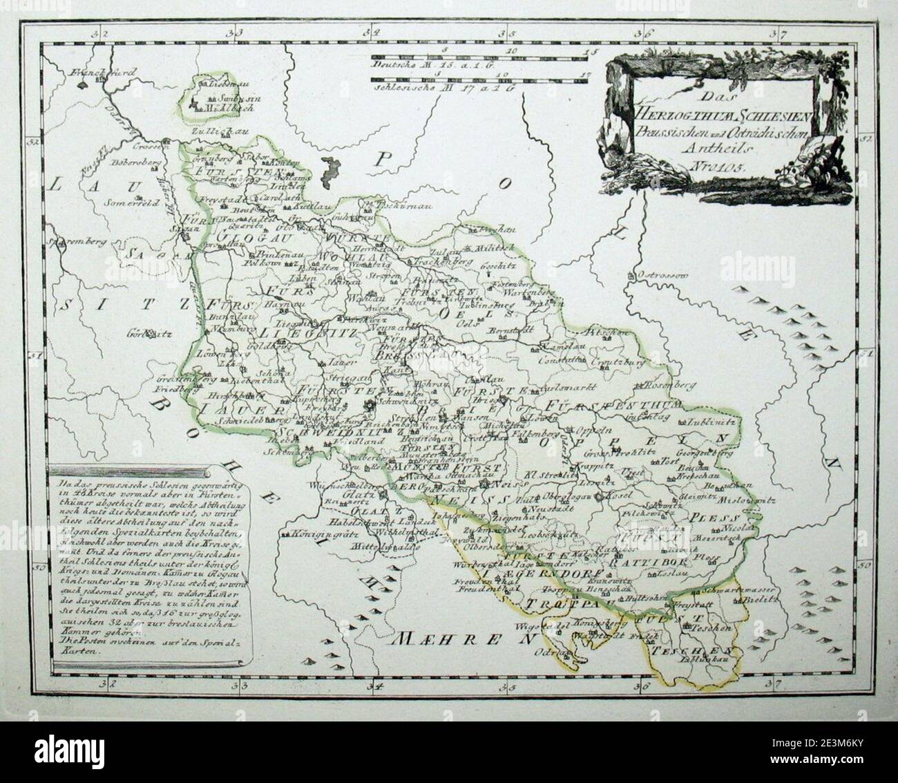Map of Silesia in 1791 by Reilly 105 Stock Photo - Alamy