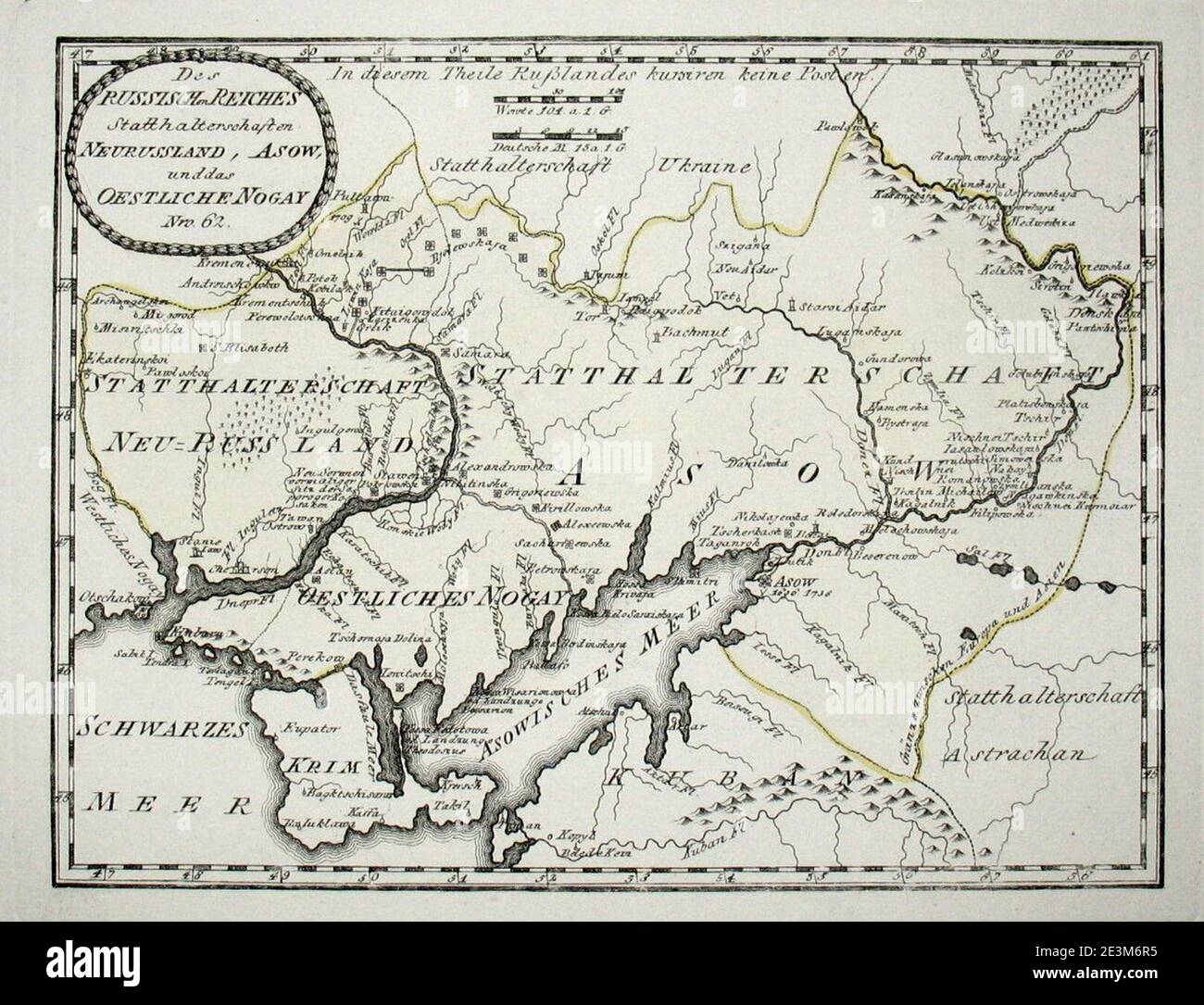 Map of Novorossiya in 1791 by Reilly 062 Stock Photo - Alamy