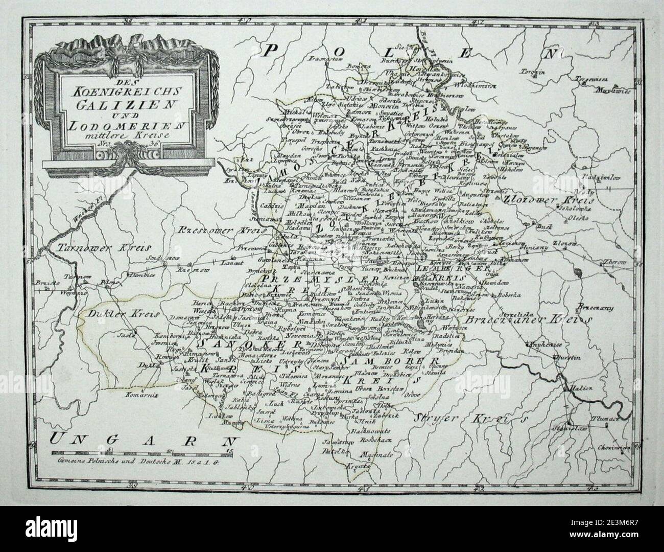 Map of Galicia in 1791 by Reilly 036 Stock Photo - Alamy