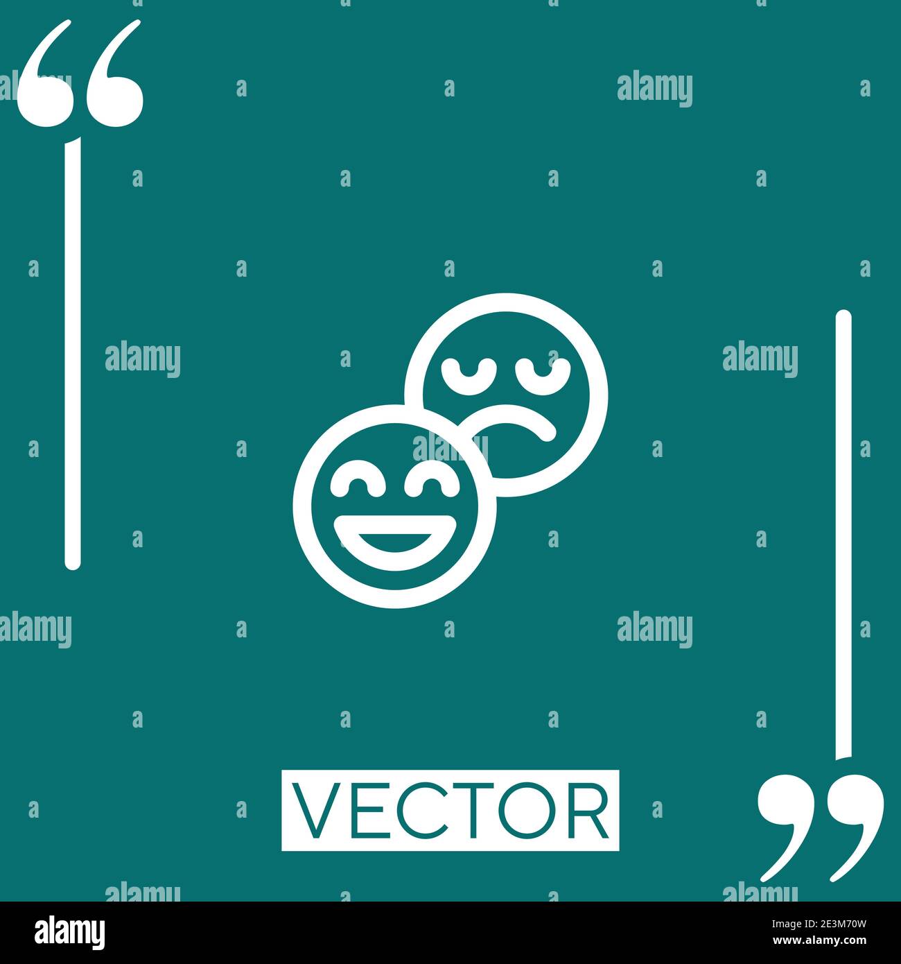 attitude vector icon Linear icon. Editable stroke line Stock Vector ...