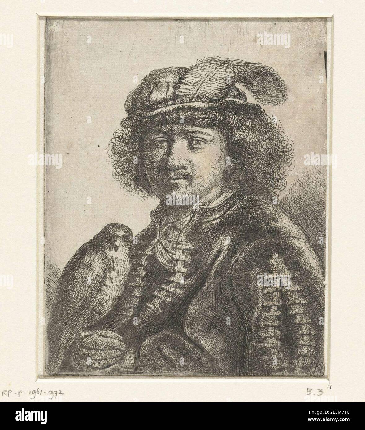 Man met een valk Stock Photo - Alamy
