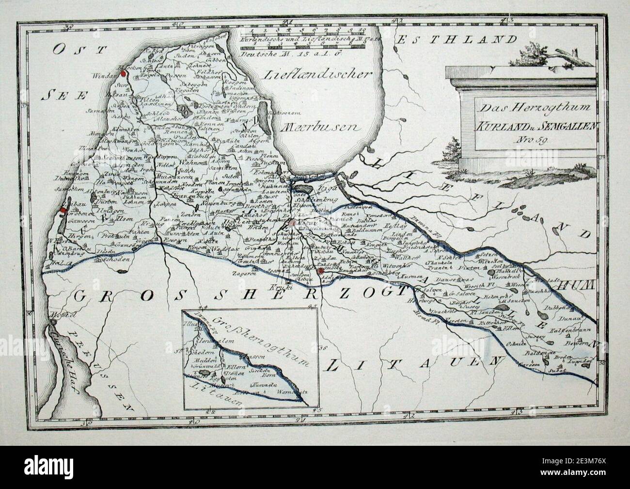 Courland map hi-res stock photography and images - Alamy