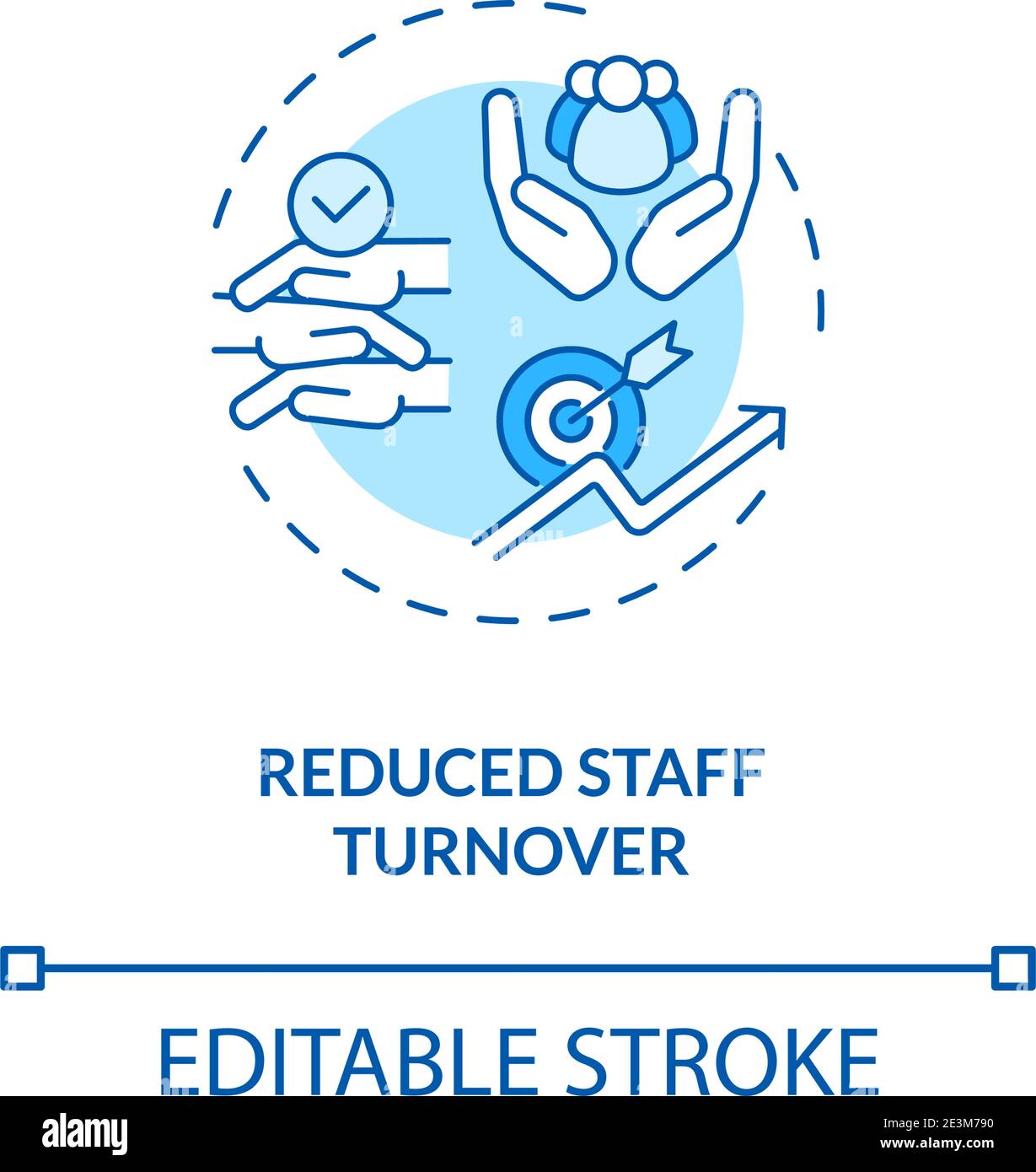 Reduced staff turnover concept icon Stock Vector Image & Art - Alamy