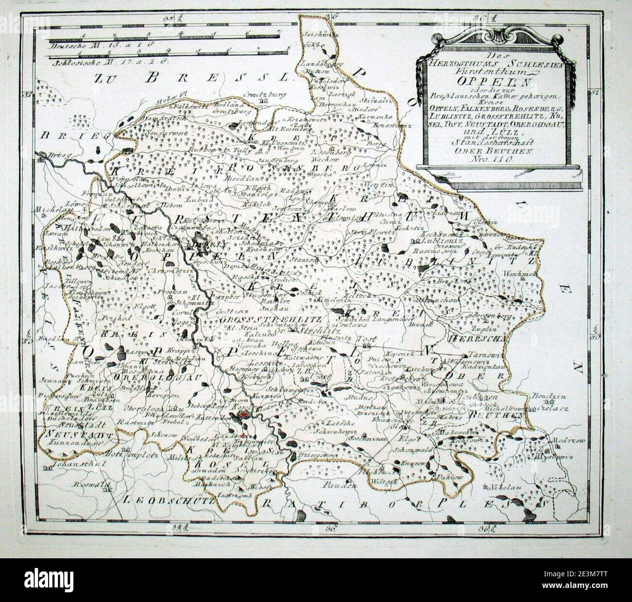 Map of Silesia in 1791 by Reilly 110 Stock Photo - Alamy