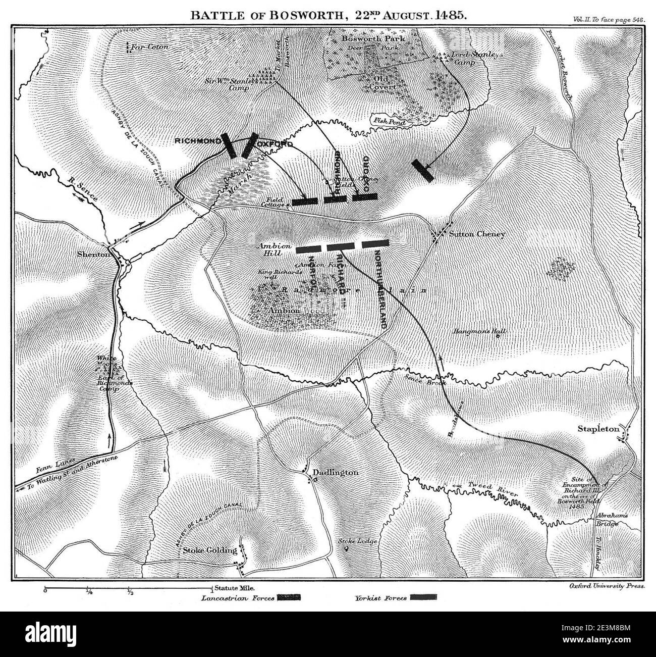 Battle of bosworth map hi-res stock photography and images - Alamy