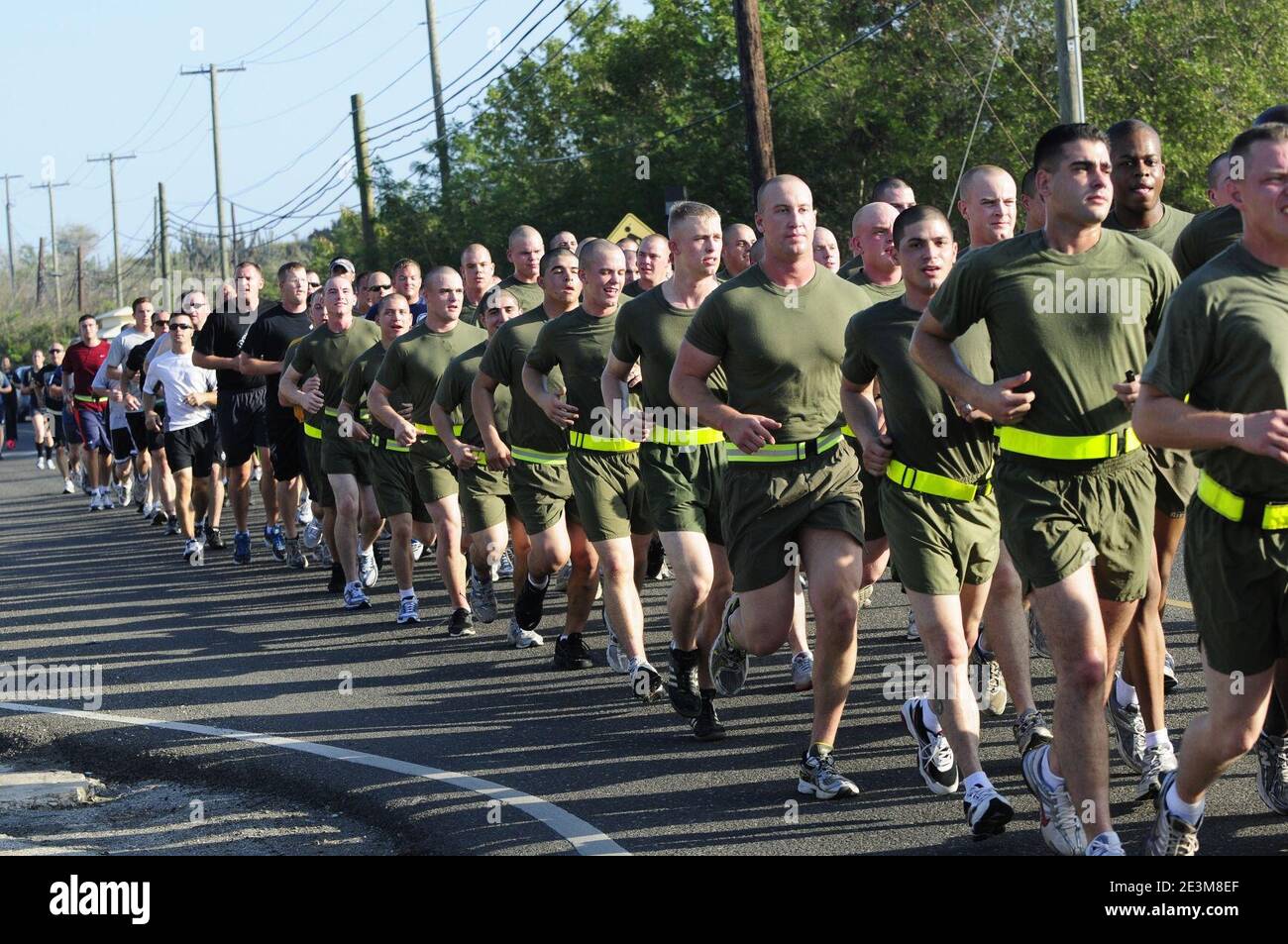 Marines from Marine Corps Security Force Company Guantanamo lead the ...