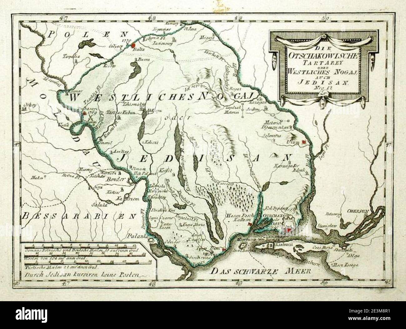 Map of Yedisan in 1791 by Reilly 012b Stock Photo - Alamy