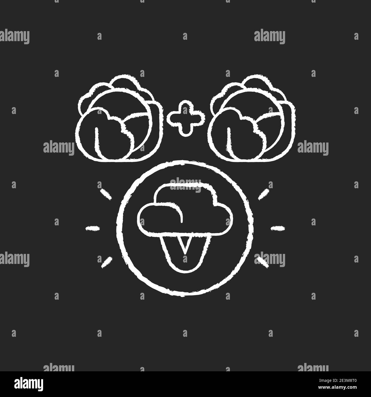 Selective breeding chalk white icon on black background Stock Vector ...